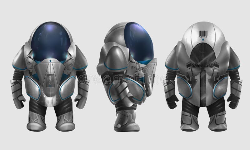 Spaceman Game Character Illustration. Stock Illustration - Illustration ...