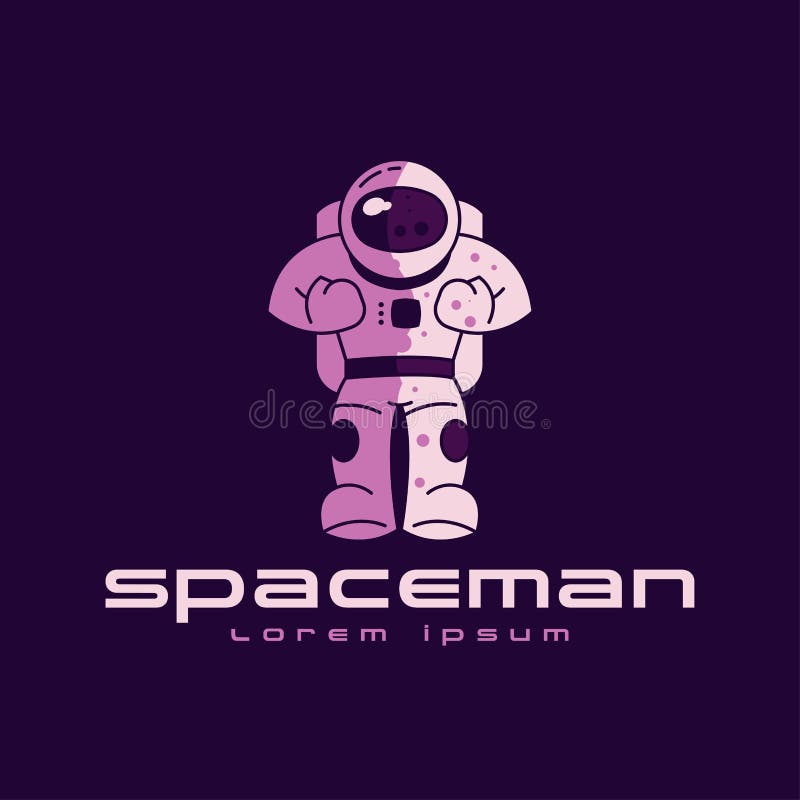 Spaceman Logo Design Concept Template Vector Stock Vector ...