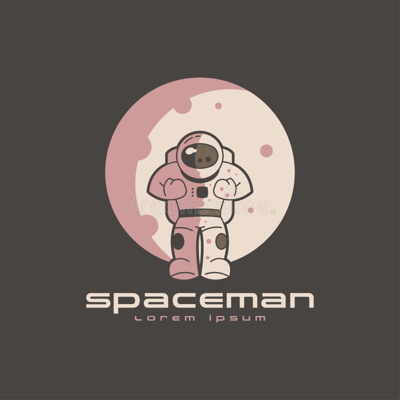 Spaceman Logo Design Concept Template Vector Stock Vector ...