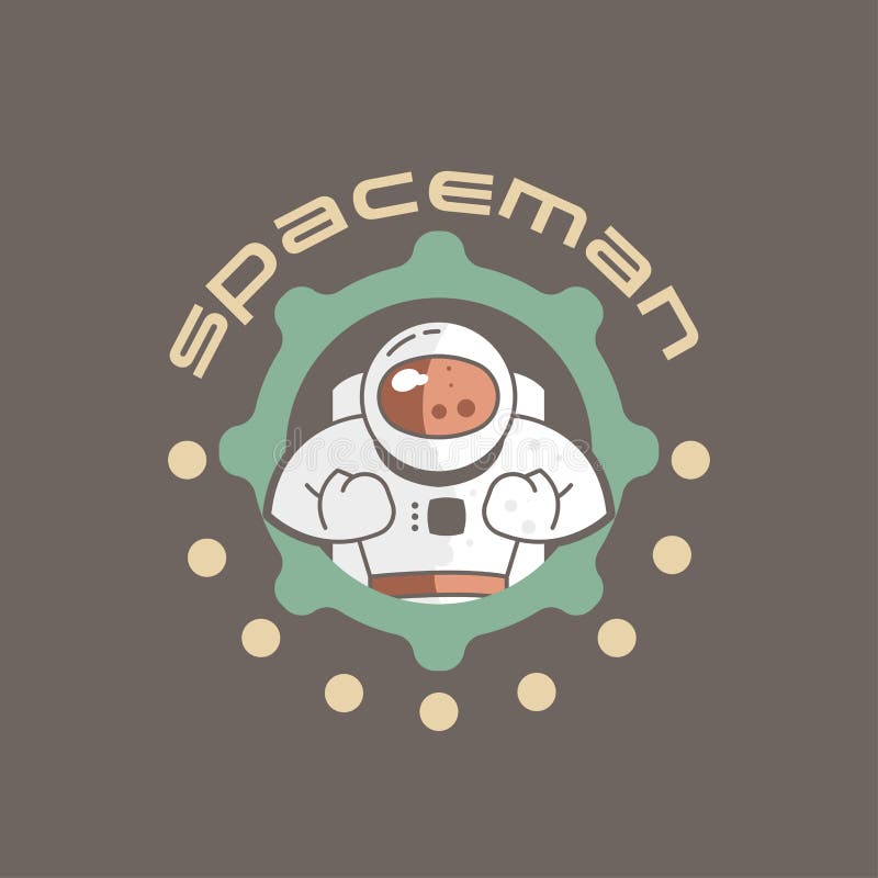 Spaceman Logo Design Concept Template Vector Stock Vector ...