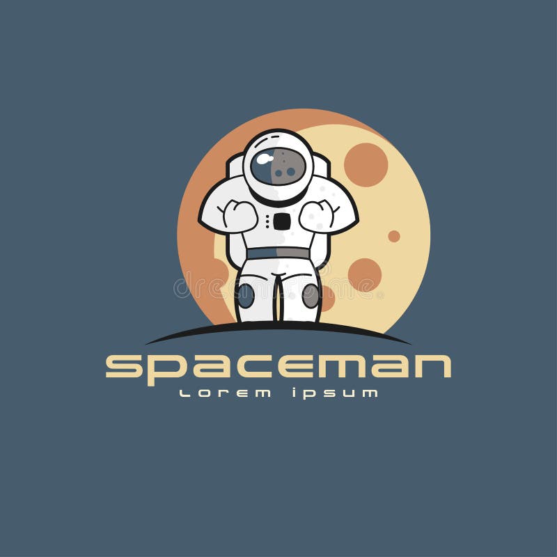 Spaceman Logo Design Concept Template Vector Stock Vector ...