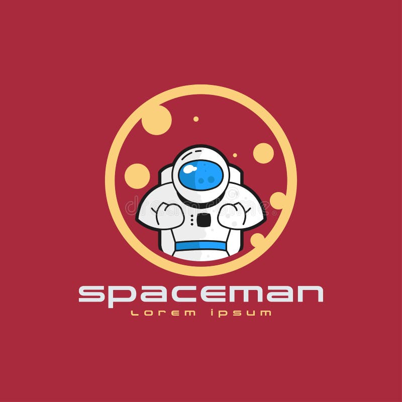 Spaceman Logo Design Concept Template Vector Stock Vector ...