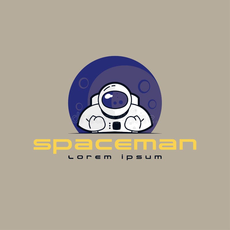 Spaceman Logo Design Concept Template Vector Stock Vector ...