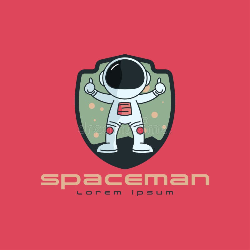 Spaceman Logo Design Concept Template Vector Stock Vector ...