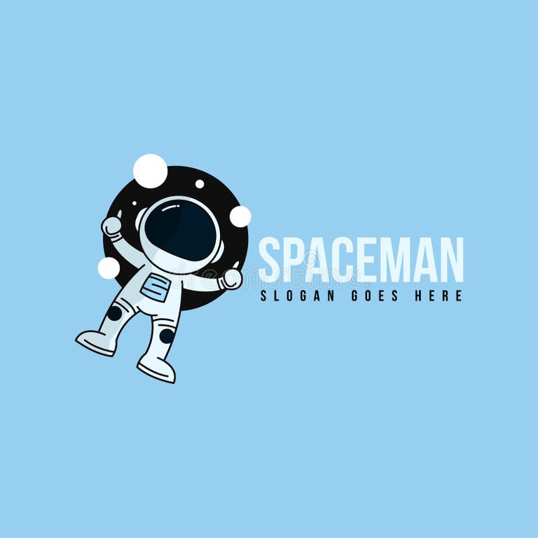 Spaceman Logo Design Concept Template Vector Stock Vector ...