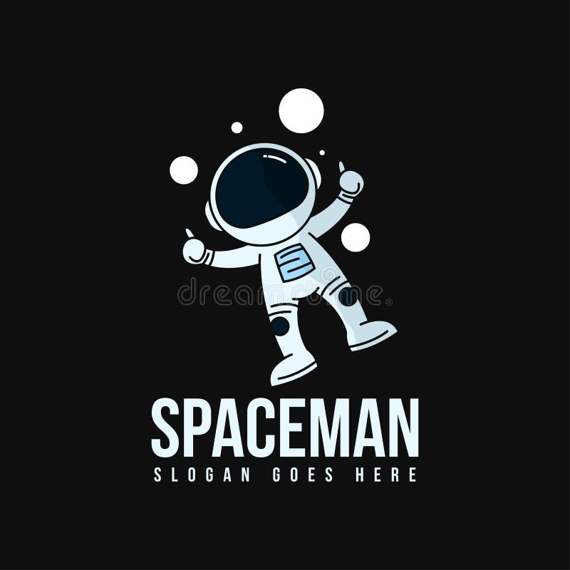 Spaceman Logo Design Concept Template Vector Stock Vector ...