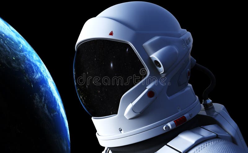Spaceman in outer space stock illustration. Illustration of orbit ...