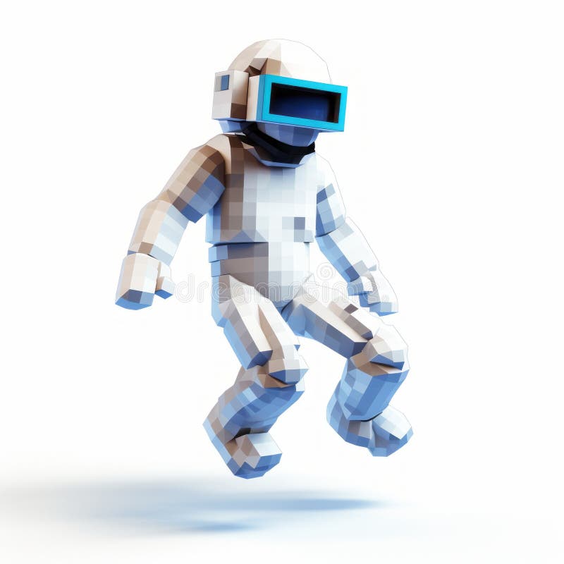 Spacemen in Motion: Minecraft Renders with Humorous 8-bit Pixel Cartoon ...