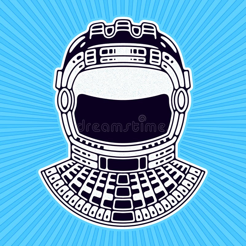 Spaceman Suit. Modern Space Logo. Monochrome Emblem Stock Vector ...