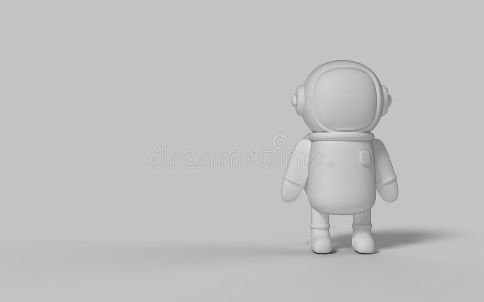 Spaceman White Adv 3d Rendering Stock Illustration - Illustration of ...
