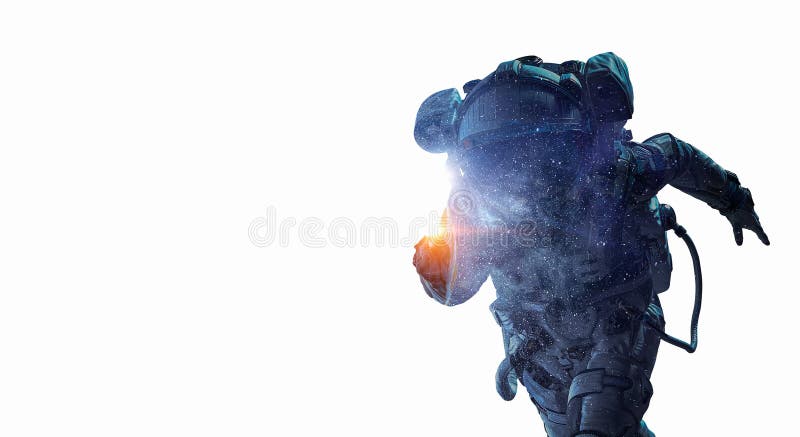 Spaceman on White. Mixed Media Stock Photo - Image of explorer, future ...