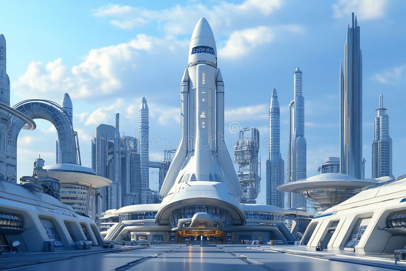 Spaceports, Modular Space Structures, Launching Rockets, Futuristic ...