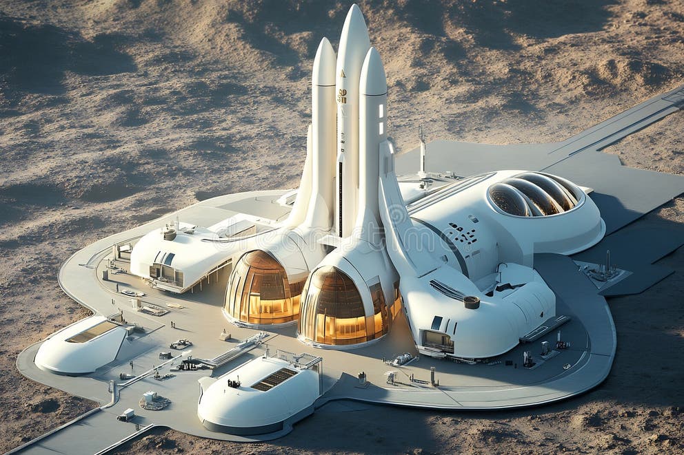 Spaceports, Modular Space Structures, Launching Rockets, Futuristic ...
