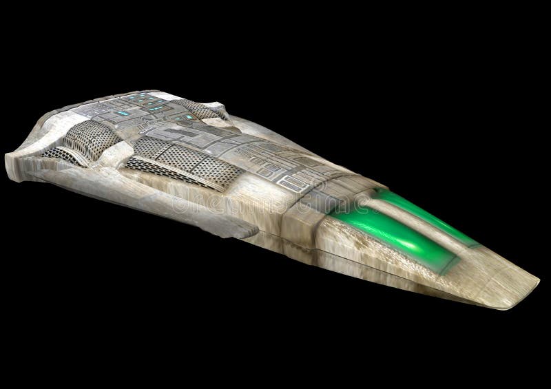 Spaceship Near Helix Nebula Stock Illustration - Illustration of ...