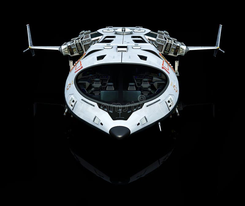 Interstellar Escort Frigate - Side View Stock Illustration ...