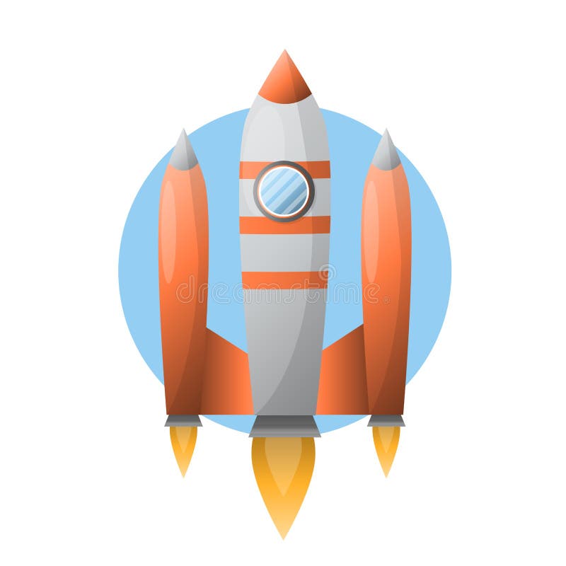 Spaceship in circle flying stock vector. Illustration of technology ...