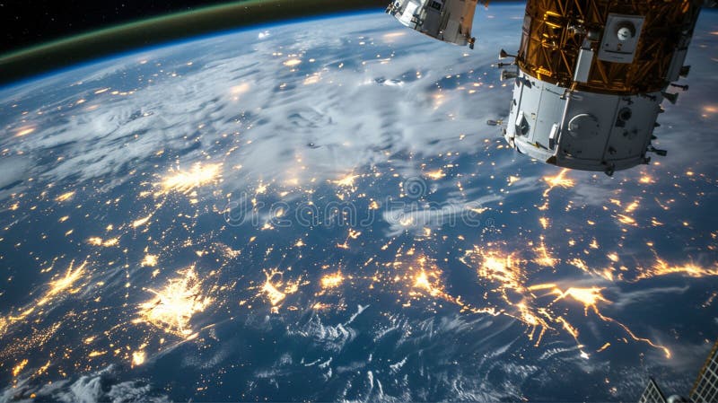 Spaceship in Space, Spacecraft Flying through the Universe Stock ... Spaceship in Space, Spacecraft Flying through the Universe Stock ...