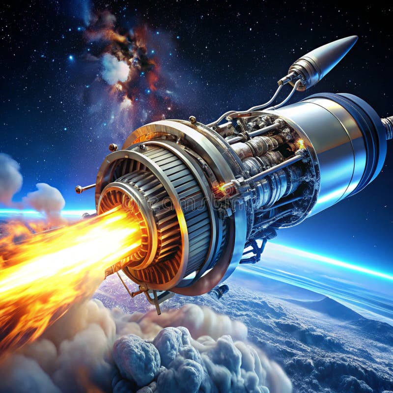 Spaceship Engine Running on Pure Difurans Quantum Thrust Stock ...