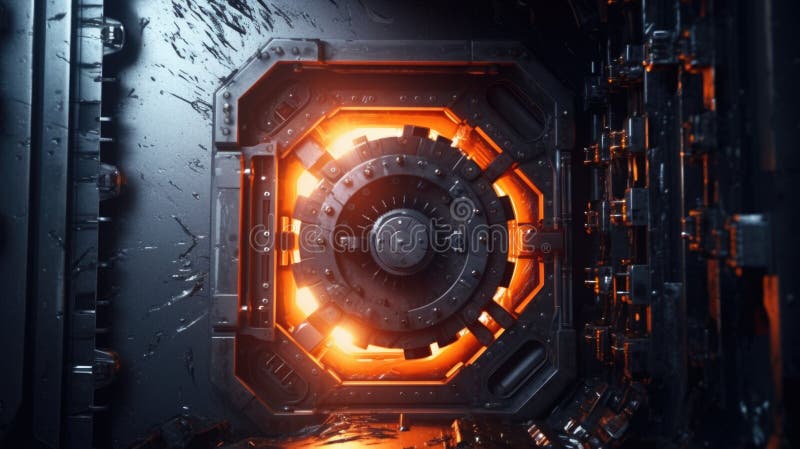 Spaceship Exit Door. Science Fiction Door. Stock Illustration ...