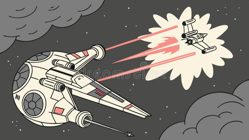 Spaceship Fighter Jet in Space Battle, Sci,fi Combat and Interstellar ...