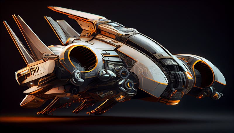 Spaceship ai generated stock illustration. Illustration of spaceship ...