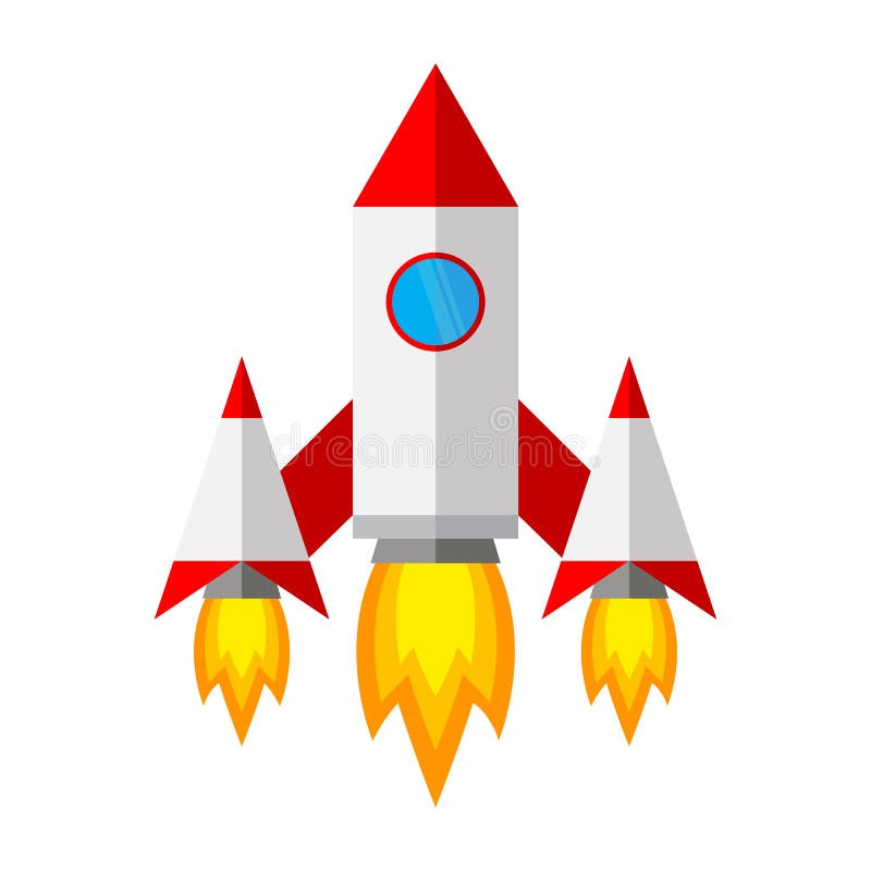 Spaceship Icon in Flat Design. Vector Illustration. Stock Illustration ...