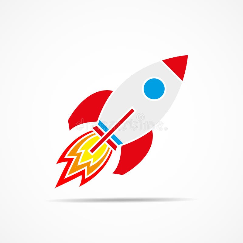 Spaceship Icon in Flat Design. Vector Illustration. Stock Illustration ...