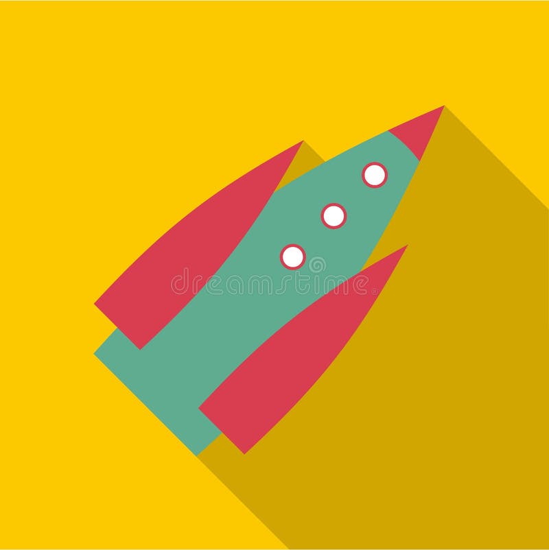 Spaceship icon, flat style stock vector. Illustration of futuristic ...