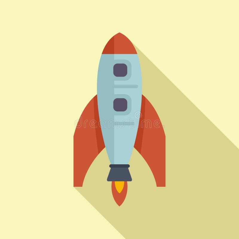 Spaceship Icon Flat Vector. Rocket Space Stock Illustration ...