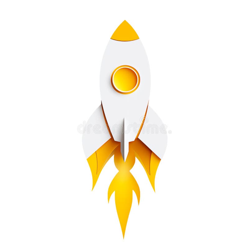 Spaceship Icon Isolated stock photo. Illustration of symbol - 383494306