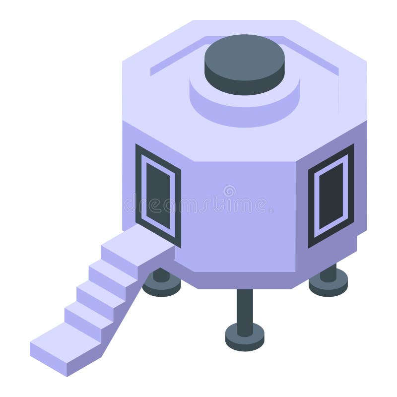 Spaceship Icon Isometric Vector. Space Base Stock Illustration ...