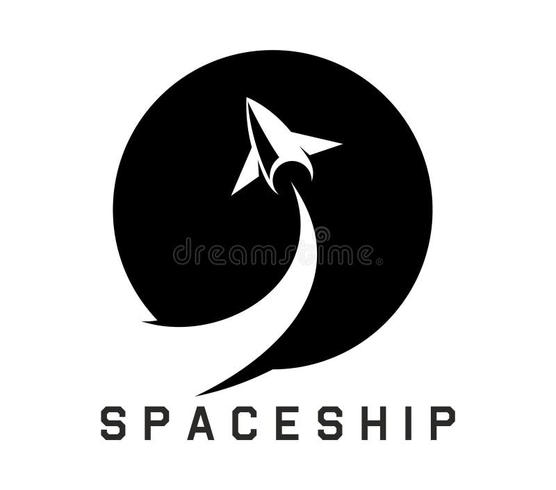 Spaceship Icon of Space Ship, Rocket and Shuttle Stock Vector ...