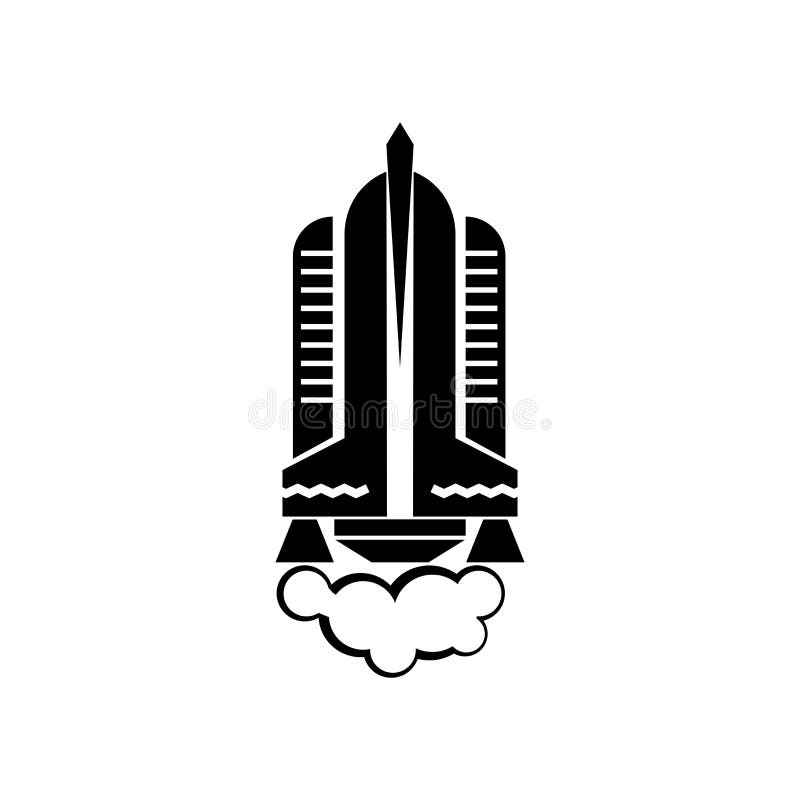 Space Rocket Icon Vector Isolated on White Background, Space Rocket ...