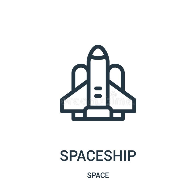 Spaceship Icon Vector from Gaming Collection. Thin Line Spaceship ...