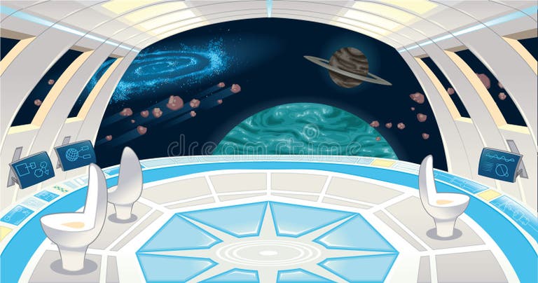 Spaceship interior. stock vector. Illustration of cartoon - 14641474
