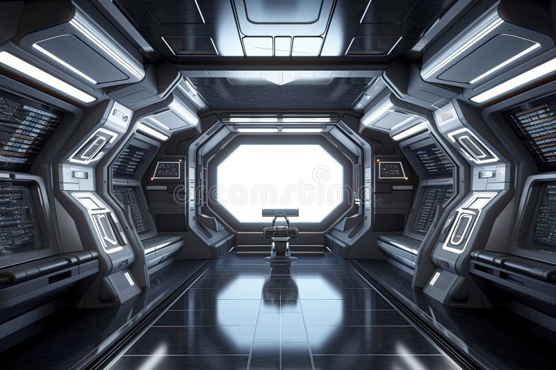 Inside of a Spaceship Driving at Hyper Speed, Space Travelers Flying ...