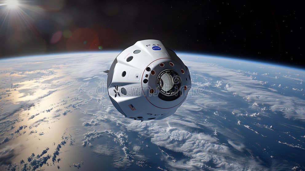 The Spaceship is Leaving on a New Space Mission Stock Image - Image of ...