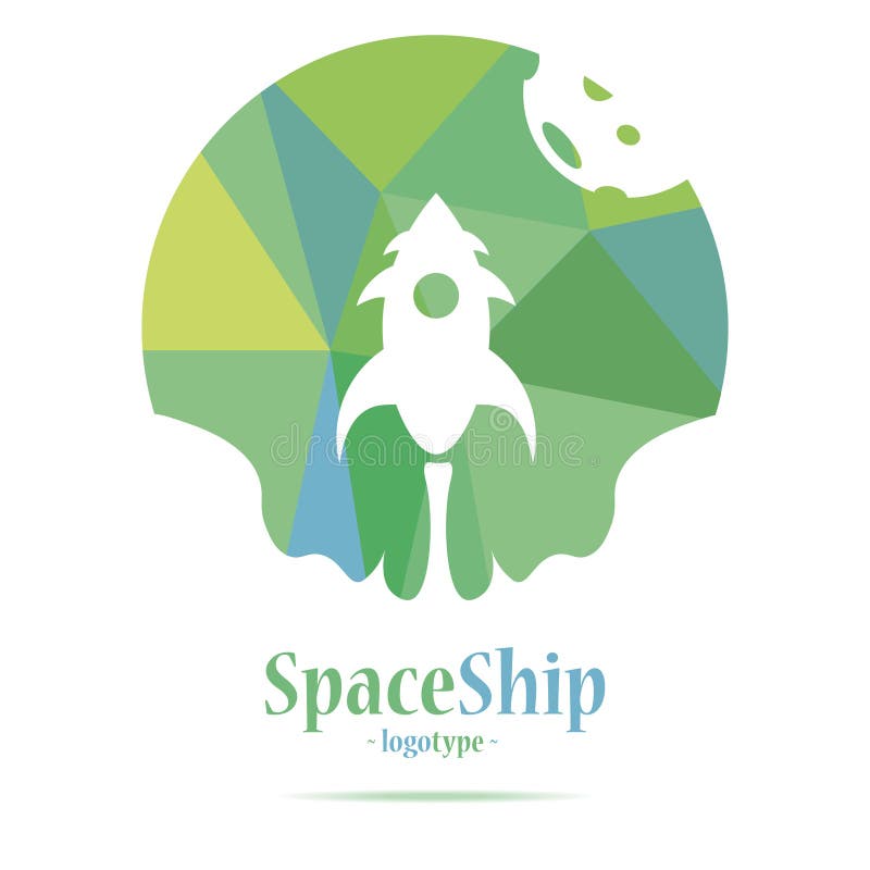 Spaceship Logo, Green and White, Vector Stock Vector - Illustration of ...