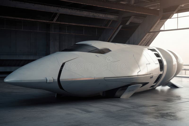 A Spaceship with a Minimalist Design, Featuring a Simple, Unadorned ...