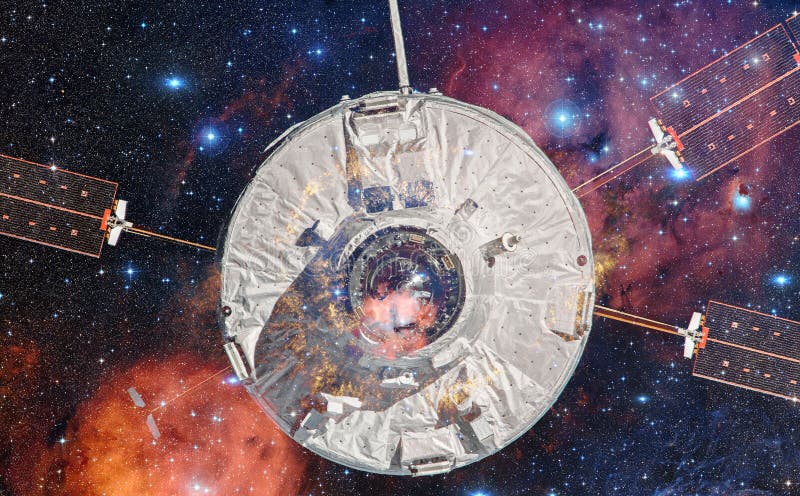 Spaceship in Outer Space. Elements of this Image Furnished by NASA ...