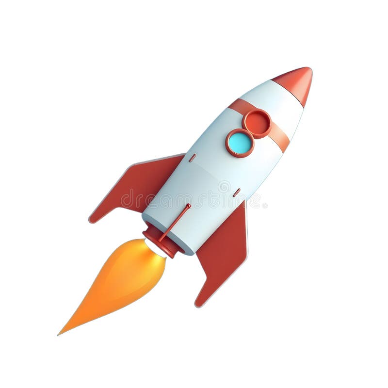 Spaceship Rocket Icon Isolated 3d Render with Ultra Layer Stock ...