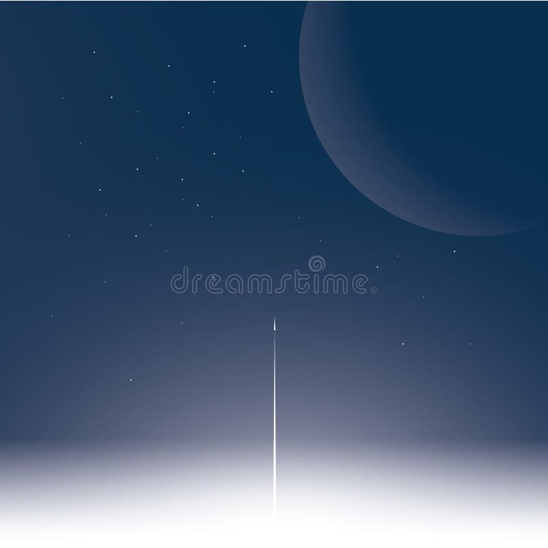 Spaceship or Rocket Launch into Space. Symbol of Adventure, Courage ...