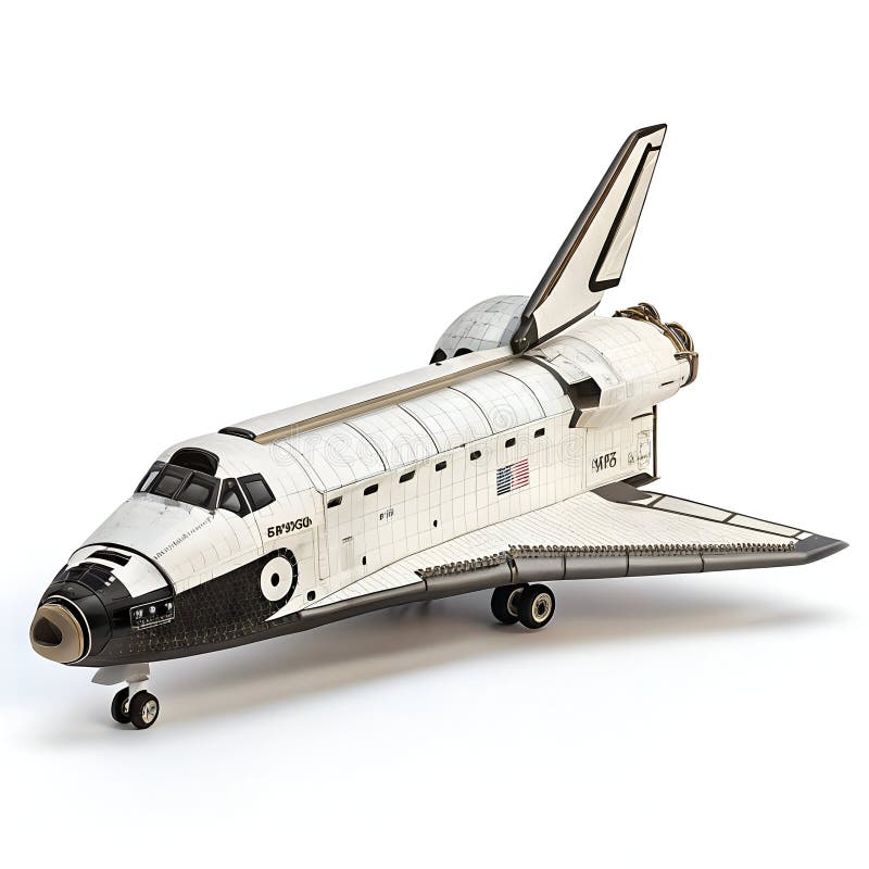 Spaceship Set Isolated on White Background Stock Illustration ...