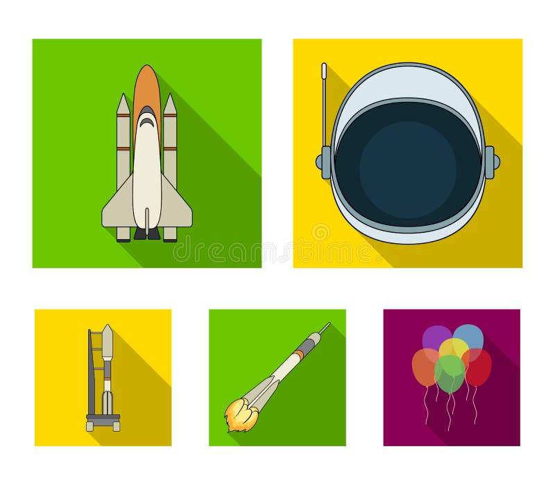 A Spaceship in Space, a Cargo Shuttle, a Launch Pad, an Astronaut`s ...