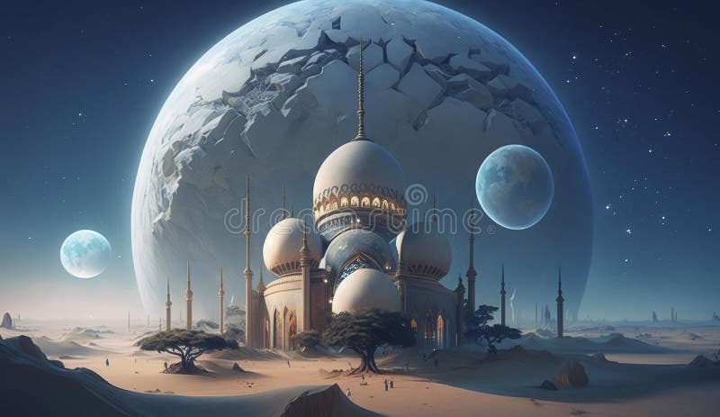 Spaceship and Space Spaceship and Moon Spaceship in Space Stock ...