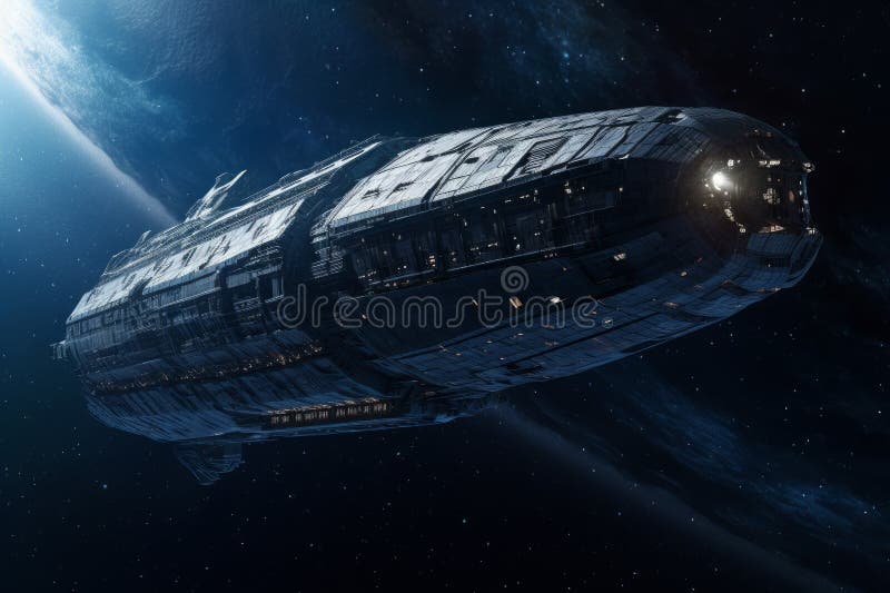 Spaceship Space Light. Generate Ai Stock Illustration - Illustration of ...