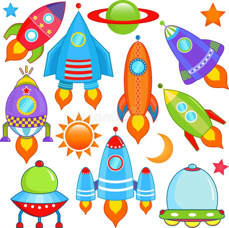 Rocket Space Doodle Sketch Vector Stock Vector - Illustration of travel ...
