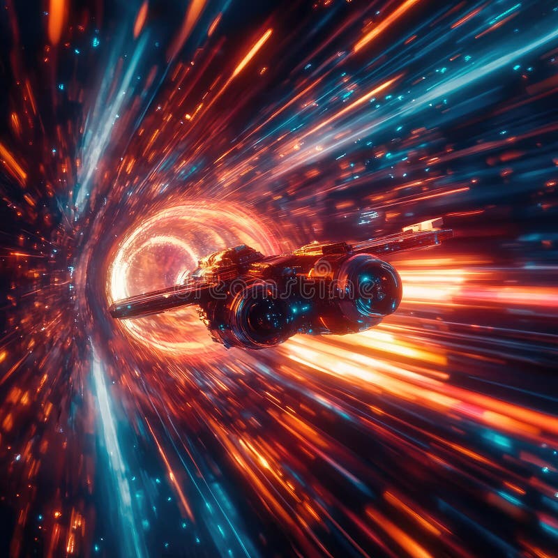 A Spaceship is Speeding at Light Speed through a Holographic Galactic ...