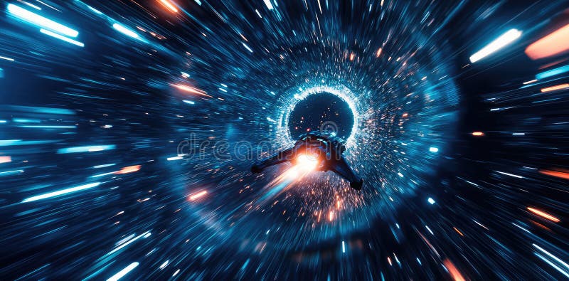 A Spaceship is Speeding at Light Speed through a Holographic Galactic ...