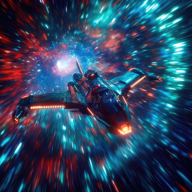 A Spaceship is Speeding at Light Speed through a Holographic Galactic ...